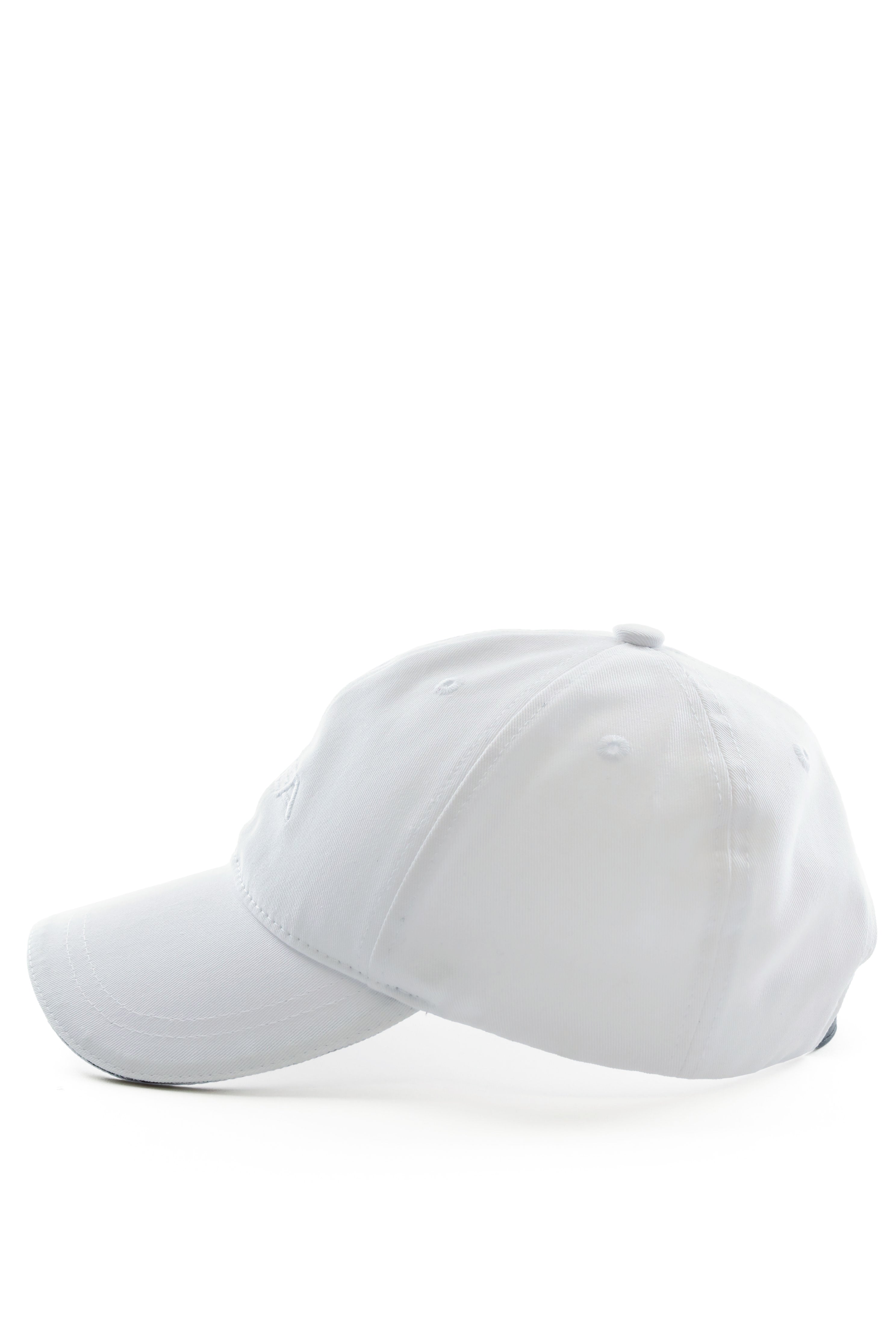 White AIEA Logo Hat with Faux Leather Strap – AIEA Golf